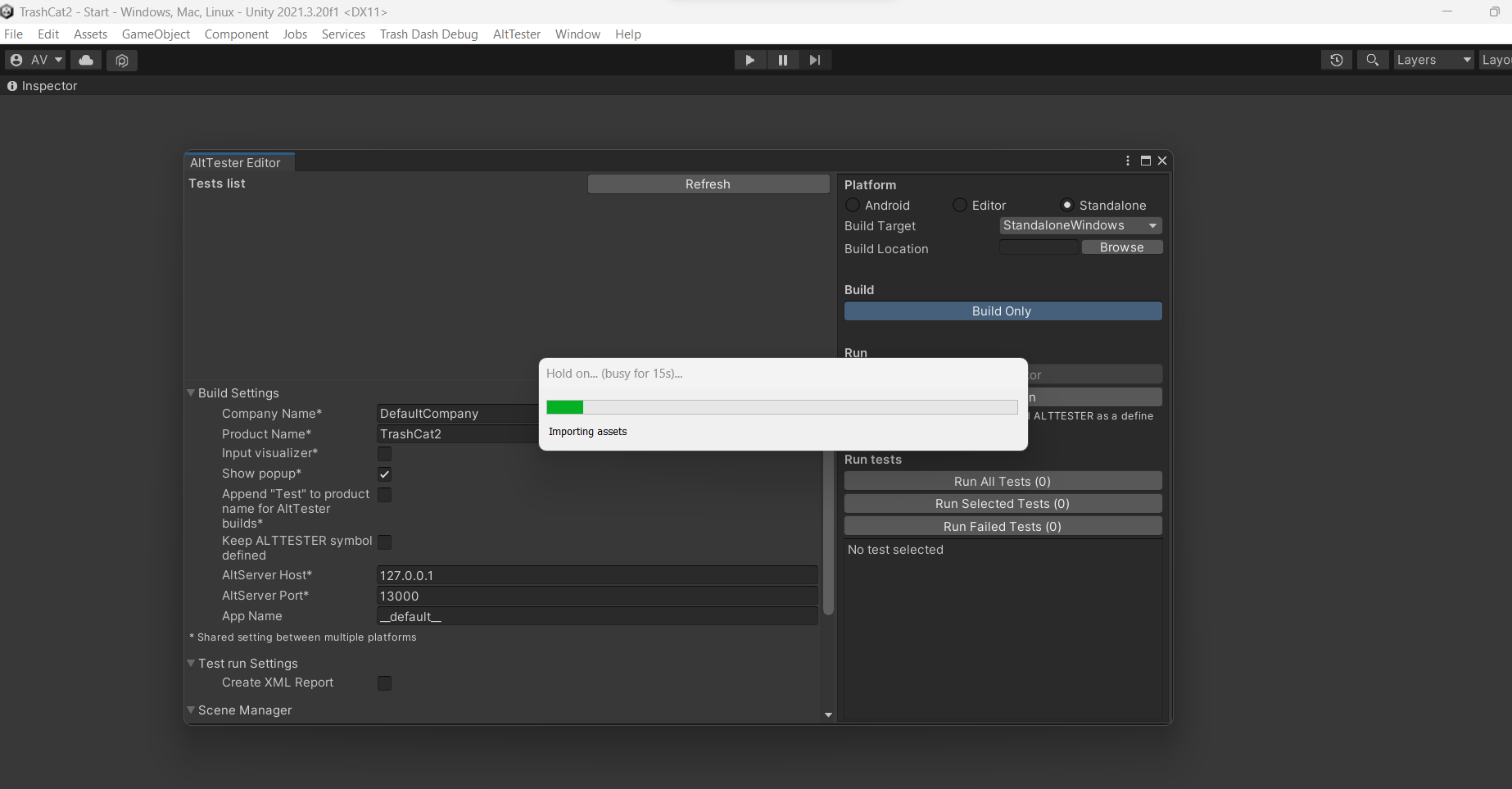 Walkthrough tutorial: Upgrading TrashCat to 2.0.x | AltTester®