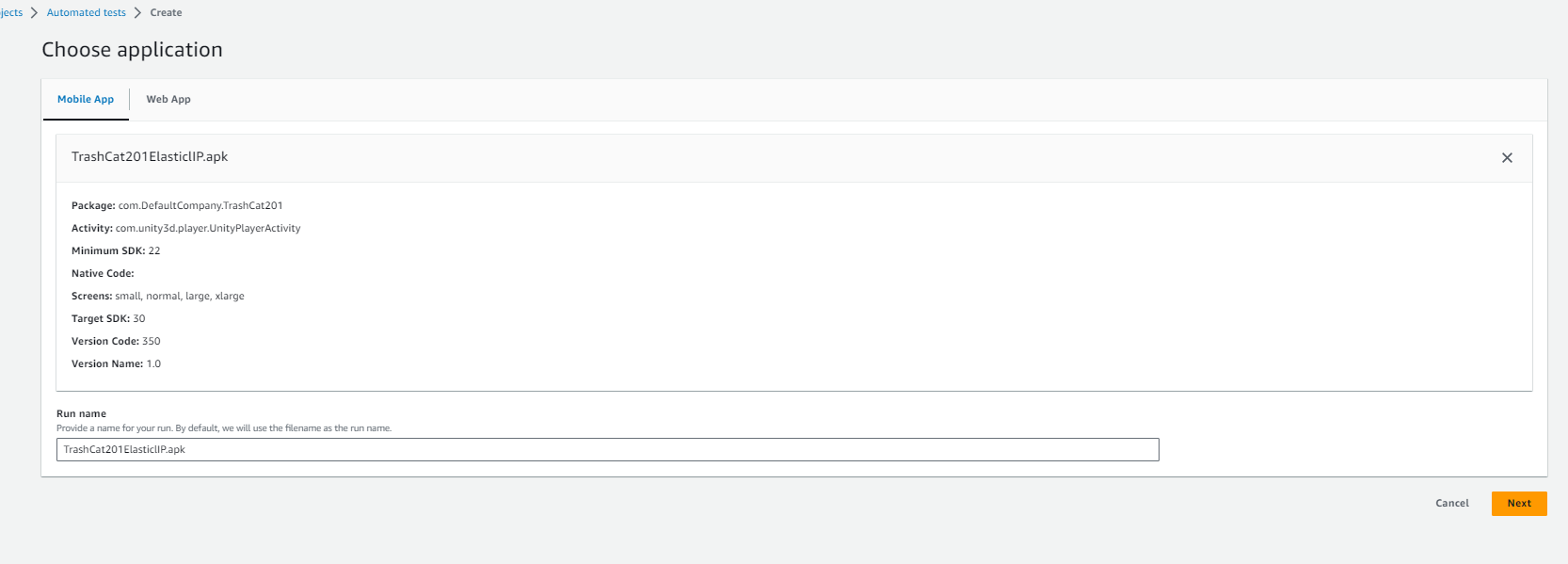 Running C# Tests with AltTester on AWS Device Farm | AltTester®